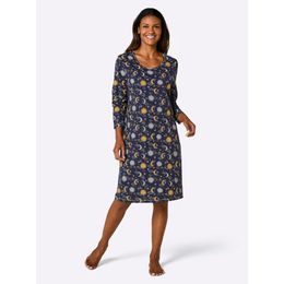 w&auml;schepur W&Auml;SCHEPUR Damen Nachthemd "Nachthemden", Gr. 48, blau, 50% Baumwolle, 50% Modal, bedruckt, gemustert, mehrfarbig, Kleider