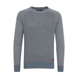 Blend Herren Rundhalspullover "Rundhalspullover BHGandolf", blau, Gr. L, Obermaterial: 100% Baumwolle CO., Pullover