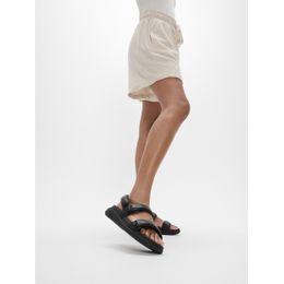 fitflop Damen Sandale "F-MODE GO", Gr. 40, schwarz, Lederimitat, unifarben, Schuhe, Keilsandale, Klettschuh, Sommerschuh mit hervorragender D&auml;mpfung