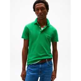 Tommy Hilfiger Herren Poloshirt "1985 SLIM POLO mit Piqu&eacute;-Struktur und Stickerei", gr&uuml;n, Basic, Gr. M, bestickt, unifarben, Piqu&eacute;, Obermaterial: 96%