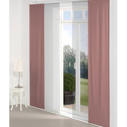 Schiebegardine WIRTH, B:60cm H:175cm, lila, Polyester, Wohnzimmer, Gardinen, "Dim out", inkl. Beschwerungsstange