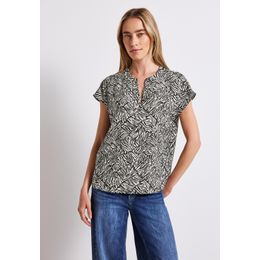 Street One Damen Shirtbluse, gr&uuml;n, Gr. 36, gemustert, Stoff, 100% Viskose, Blusen, aus softer Viskose