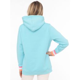 Zwillingsherz Damen Hoodie ""Ahoi K&auml;pt'n"", blau, Gr. LXL, Obermaterial: 50% Baumwolle, 50% Polyester, Sweatshirts, mit maritimer Botschaft, lustigen