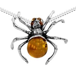 OSTSEE-SCHMUCK Damen Kette mit Anh&auml;nger "OSTSEE-SCHMUCK Kette mit Anh&auml;nger Gleiter-Spinne", 60cm, Silber 925 (Sterlingsilber), L: 42, silber, Silber