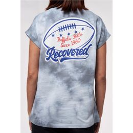 Recovered Damen T-Shirt "NFL Bills", blau, Gr. XL, bedruckt, 100% Baumwolle, Shirts, im zeitlosen Design