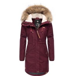 Ragwear Damen Winterjacke "Tawny", rot, Gr. XXL, Au&szlig;enmaterial: 65% Polyester, 35% Baumwolle. Innenfutter: 100% Polyester. Wattierung: 100%
