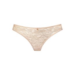 Lascana Damen String, Gr. 44, beige, Spitze, Obermaterial: 85% Polyamid, 15% Elasthan, Unterhosen, aus feiner, flacher Spitze