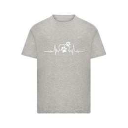 F4NT4STIC M&auml;dchen T-Shirt "Herzschlag Hunde Liebe", grau, Gr. 158, Obermaterial: 100% Baumwolle, Shirts, Premium Qualit&auml;t