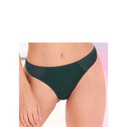 s.Oliver Damen String "Fabienne", Gr. 36, gr&uuml;n, Spitze, Obermaterial: 79% Polyamid, 21% Elasthan, Unterhosen, aus feiner, graphischer Spitze