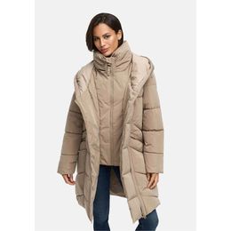Marikoo Damen Winterjacke "Virenaa", beige, Gr. L, Obermaterial: 100% Polyester. Futter: 95% Polyester, 5% Elasthan. Wattierung: 100% Polyester.