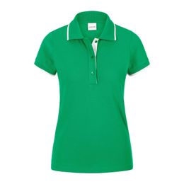 Madeleine Mode MADELEINE Damen Kurzarmshirt "Poloshirt Klassisches Poloshirt", gr&uuml;n, Modern, Gr. 38, Obermaterial: 97% Baumwolle CO. 3% Elasthan EL., Shirts