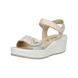 IGI&CO IGI & CO Damen Keilsandalette "IGI & CO Sandalen Leder", Gr. 38, beige, Leder, Schuhe