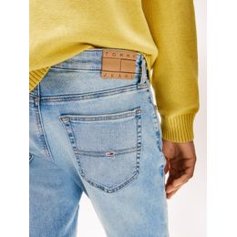 Tommy Jeans Damen Slim-fit-Jeans "Austin Slim Tapered", blau, Gr. 34, Denim/Jeans, Obermaterial: 95% Baumwolle, 4% Elastomultiester, 1% Elasthan,