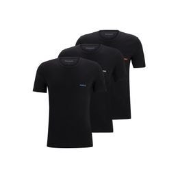 Hugo Herren T-Shirt "T-Shirt T-SHIRT RN TRIPLET P 10217251 01 3er Pack", schwarz, Gr. M, Obermaterial: 100% Baumwolle CO., Shirts