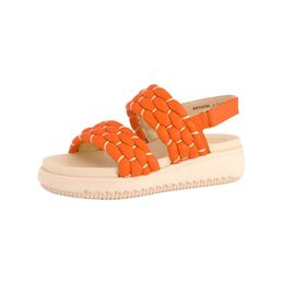Paul Green Damen Plateausandaletten "Paul Green Sandalen Lederimitat", Gr. 37,5, orange, Lederimitat, Schuhe