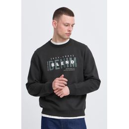 Blend Herren Sweatshirt "BHIB sweatshirt", schwarz, Gr. M, bedruckt, Sweatware, Obermaterial: 55% Polyester, 45% Baumwolle, Sweatshirts