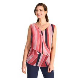 Damen 2-in-1-Top, bunt, Gr. 38, HERMANN LANGE Collection, bedruckt, Jersey, Obermaterial: 100% Polyester, Tops, im Lagen-Look