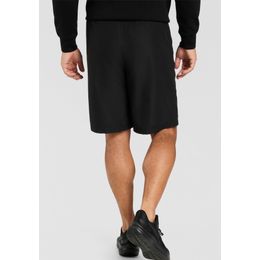Lonsdale Herren Trainingsshorts "BROXFIELD", schwarz, Gr. M, Obermaterial: 100% Polyester, Hosen, mit seitlichen Rei&szlig;verschlusstaschen, aus leichtem
