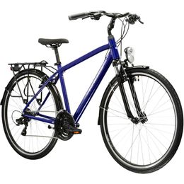 KROSS Trekkingrad "Trans 1.0", 48cm, 28 Zoll (71,12cm) hinten: 28 Zoll (71,12cm), blau, Fahrr&auml;der