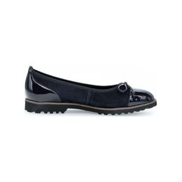 Gabor Damen Ballerina "Gabor Ballerinas Leder/Textil", Gr. 39, blau, Leder, Textil, Schuhe