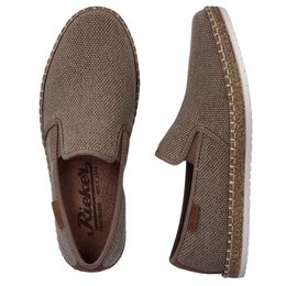 Rieker Herren Espadrille, Gr. 45, grau, Textil, Schuhe, Slipper, Strandschuh, Sommerschuh mit Stretcheins&auml;tzen