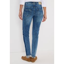 Cecil Damen Comfort-fit-Jeans, blau, Gr. 29, unifarben, Jeans, 98% Baumwolle, 2% Elasthan, Jeans, aus Baumwolle mit Stretchanteil