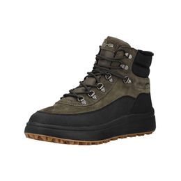 Geox Herren Schn&uuml;rstiefelette "Geox Stiefelette Leder/Textil", Gr. 42, schwarz, Leder, Textil, Schuhe
