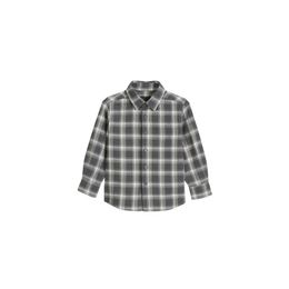 Marc O'Polo MARC O'POLO Kinder Langarmhemd "aus Baumwolle in Flanell-Optik", grau, Gr. 116, unifarben, Obermaterial: 100% Baumwolle, Hemden