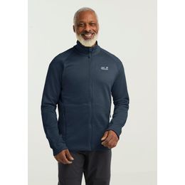 Jack Wolfskin Herren Fleecejacke "PEAK DISTRICT FZ M", blau, Gr. XL, Oberstoff: 94% POLYESTER, 6% ELASTHAN; Futter 1: 100% POLYESTER, Jacken