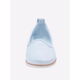 Andrea Conti Damen Slipper, Gr. 40, blau, Glattleder, Leder, Schuhe