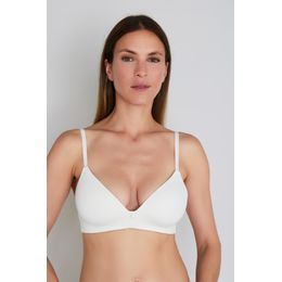 JOOP! JOOP Damen B&uuml;gelloser BH "Sensation", Gr. 70, wei&szlig;, Obermaterial: 58% Polyamid, 32% Polyester, 10% Elasthan, unifarben, BHs, mit edlem Metall-Logo am