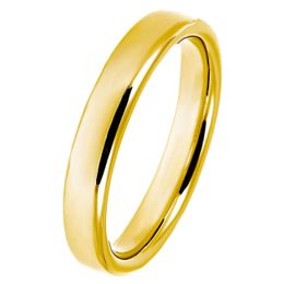 DOOSTI Damen Trauring "Schmuck Geschenk Silber 925 Trauring Ehering Partnerring LIEBE", 52, ohne Zirkonia, Silber 925 (Sterlingsilber), 4mm, gold,