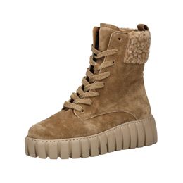 Gabor COMFORT Damen Schn&uuml;rstiefelette "Gabor Comfort Stiefelette Veloursleder", Gr. 42,5, braun, Veloursleder, Schuhe