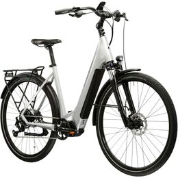 KROSS E-Bike "KROSS E-Trekkingrad Trans 5.0 28" silber 9 G&auml;nge", 46cm, 28 Zoll (71,12cm), silber, Elektrofahrr&auml;der, Pedelec, Elektrofahrrad f&uuml;r Damen