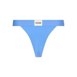 HUGO UNDERWEAR Damen String "STRING RED LABEL", Gr. M, blau, Jersey, Obermaterial: 93% Baumwolle, 7% Elasthan, Unterhosen, mit BOSS Logobund