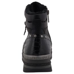 Mustang Shoes Damen Winterboots "Urbana", Gr. 39, schwarz, Lederimitat, Textil, Schuhe, Plateausneaker, Winterboots mit Warmfutter