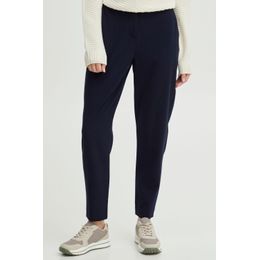 oxmo Damen Stoffhose "Stoffhose OXDovine", blau, Gr. 42, Obermaterial: 64% Polyester PES. 32% Viskose CV. 4% Elasthan EL., Hosen