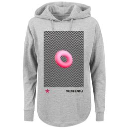 F4NT4STIC Damen Kapuzenpullover "3D PINK RING", grau, Gr. M, Obermaterial: 100% Baumwolle, Pullover, Print