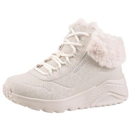 Skechers M&auml;dchen Winterboots "UNO LITE", Gr. 34, beige, Lederimitat, Fellimitat, animal-print, Schuhe, Schn&uuml;rboots mit Rei&szlig;verschluss,