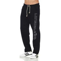 Lonsdale Herren Jogginghose "STONESFIELD", schwarz, Gr. XL, unifarben, Obermaterial: 60% Baumwolle, 40% Polyester, Hosen