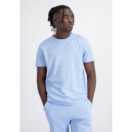 Herren T-Shirt "Unisex EMB T-Shirt", blau, Gr. S, Alpha Industries, Obermaterial: 100% Baumwolle, Shirts