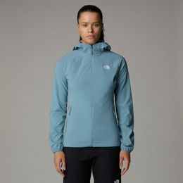 The North Face Damen Softshelljacke "Nimble Kapuzenjacke für Damen", blau, Gr. M, Obermaterial: 90% Polyester, 10% Elasthan. Futter: 100% Polyester,