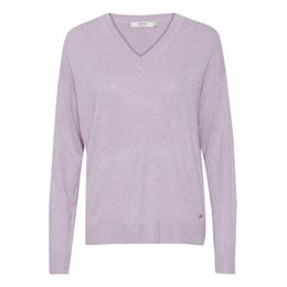 oxmo Damen Strickfleece-Pullover "Strickpullover OXHelle", lila, Gr. S, Obermaterial: 80% Viskose CV. 20% Nylon NY., Pullover