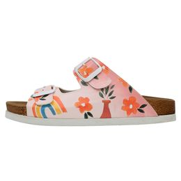 DOGO Damen Pantolette "Stella Pantolette Explore Damen Sandalen", Gr. 38, orange, Lederimitat, Schuhe, Handgefertigt
