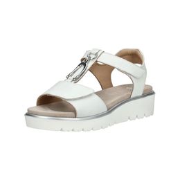 Ara Damen Keilsandalette "Ara Sandalen Leder", Gr. 40, wei&szlig;, Leder, Schuhe