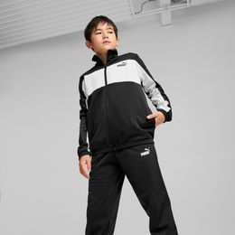 Puma Jungen Trainingsanzug "POLY COLORBLOCK SUIT B", schwarz, Gr. 128, colorblocking, Trikot, Obermaterial: 100% Polyester, Sportanzüge