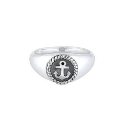 Kuzzoi Herren Siegelring "Siegelring Anker 925 Sterling Silber", 62mm, Silber 925 (Sterlingsilber), 10mm, silber, Silber 925 (Sterlingsilber),