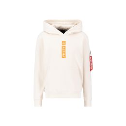 Herren Hoodie "Alpha Puff Print Hoodie", wei&szlig;, Gr. L, Alpha Industries, Obermaterial: 80% Baumwolle, 20% Polyester, Sweatshirts