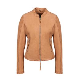 Freaky Nation Damen Lederjacke "Jale-FN", braun, Gr. L, Oberstoff: 100% Schafsleder; Futter: 100% Baumwolle, Jacken