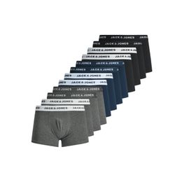 Jack & Jones JACK & JONES Herren Boxershorts "Boxershort JACSHADE SOLID TRUNKS 12P 12er Pack", Gr. XL, bunt, Obermaterial: 95% Baumwolle CO. 5% Elasthan EL.,
